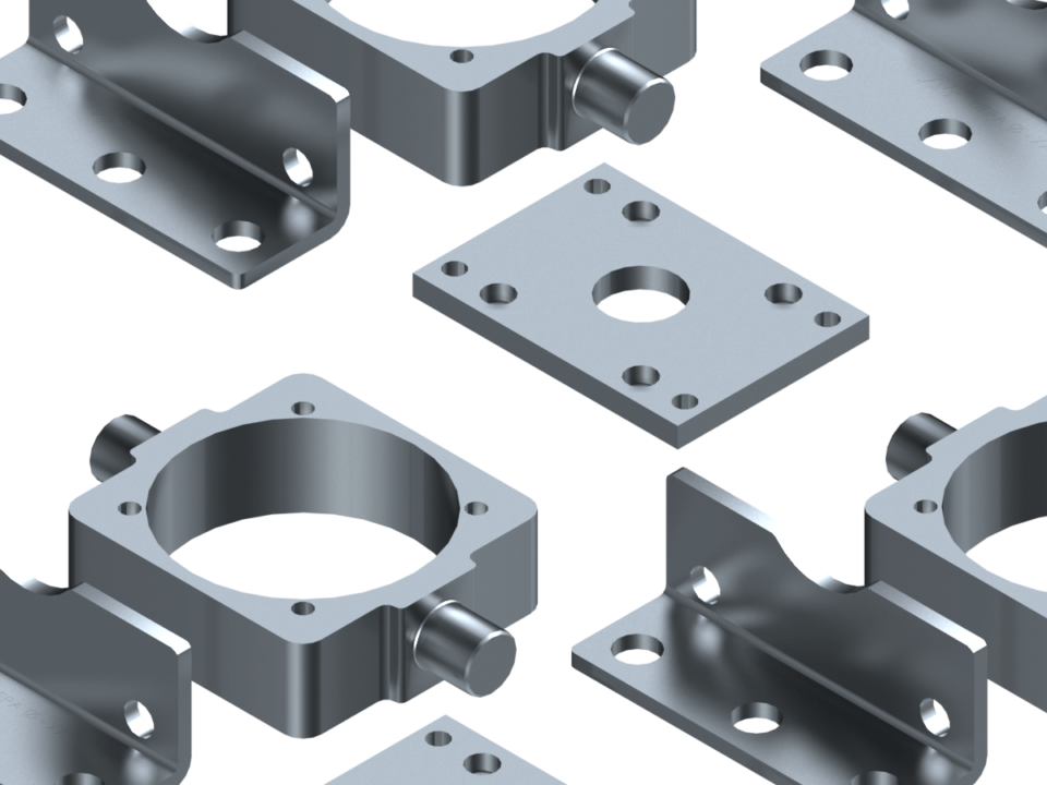 NFPA - Steel mounting parts for pneumatic cylinders - NR Nisoli